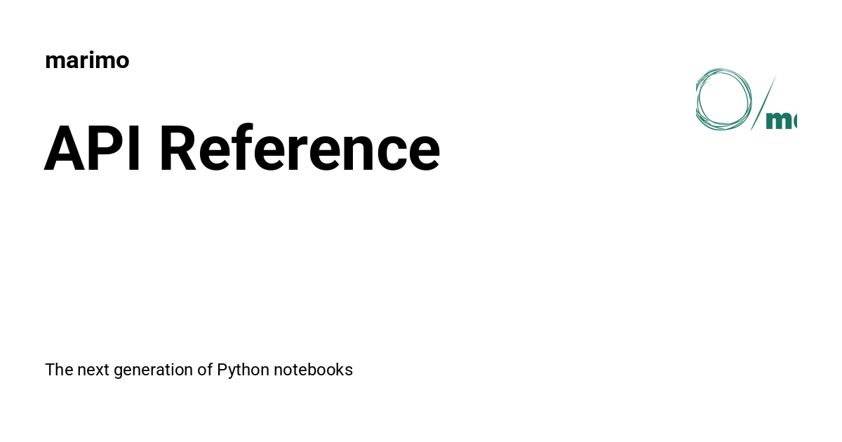 Api Reference Marimo