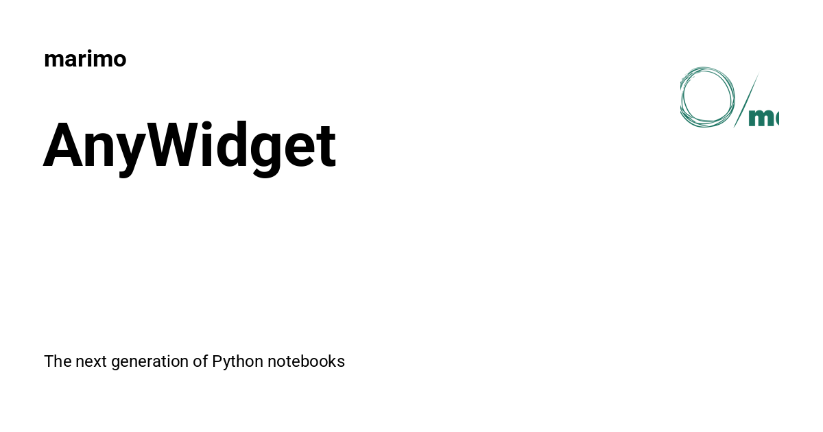 AnyWidget - marimo