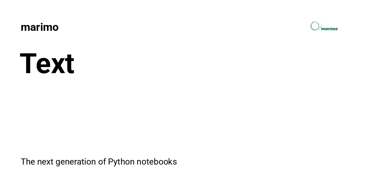 Text - marimo