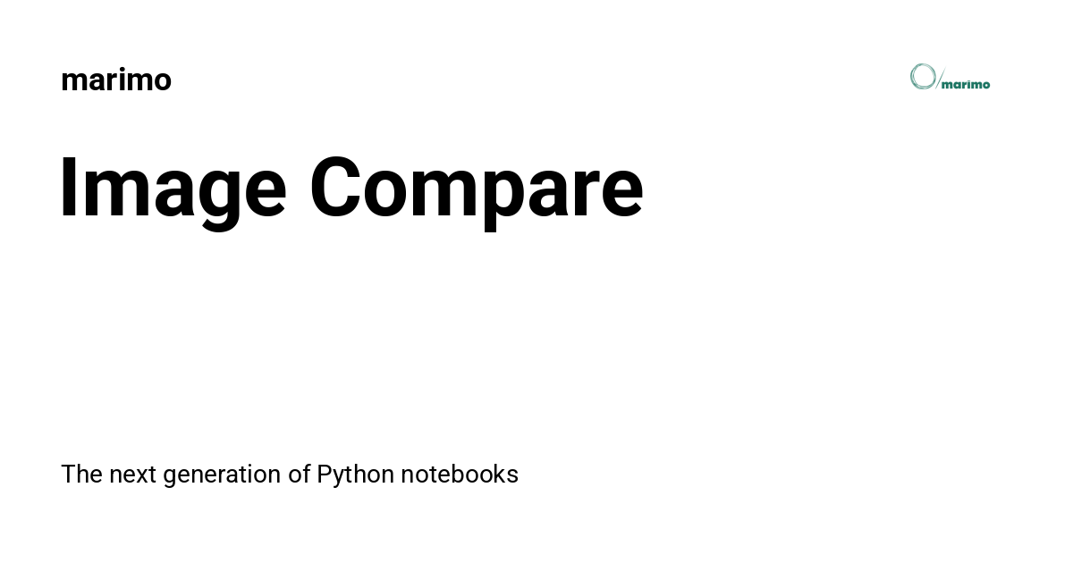 Image Compare - marimo
