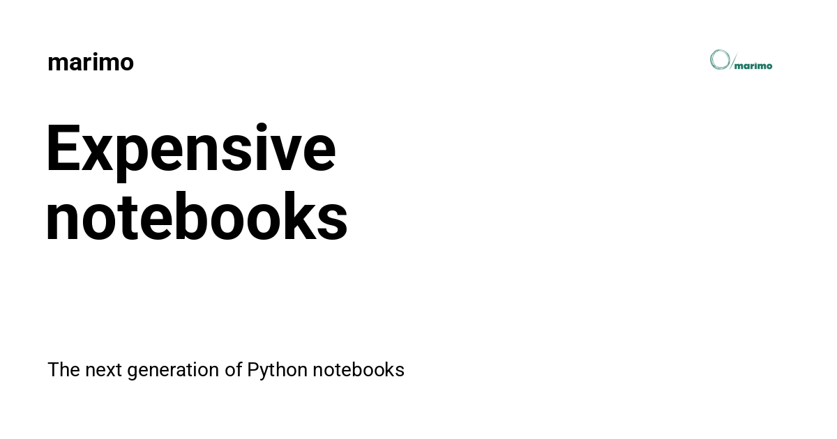 Expensive notebooks - marimo