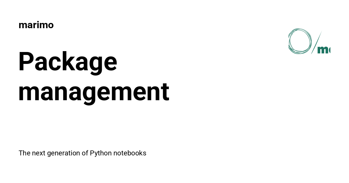 Package management - marimo