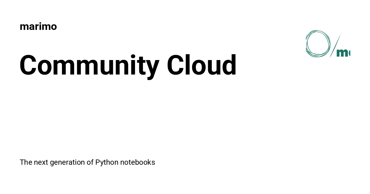 Community Cloud Marimo