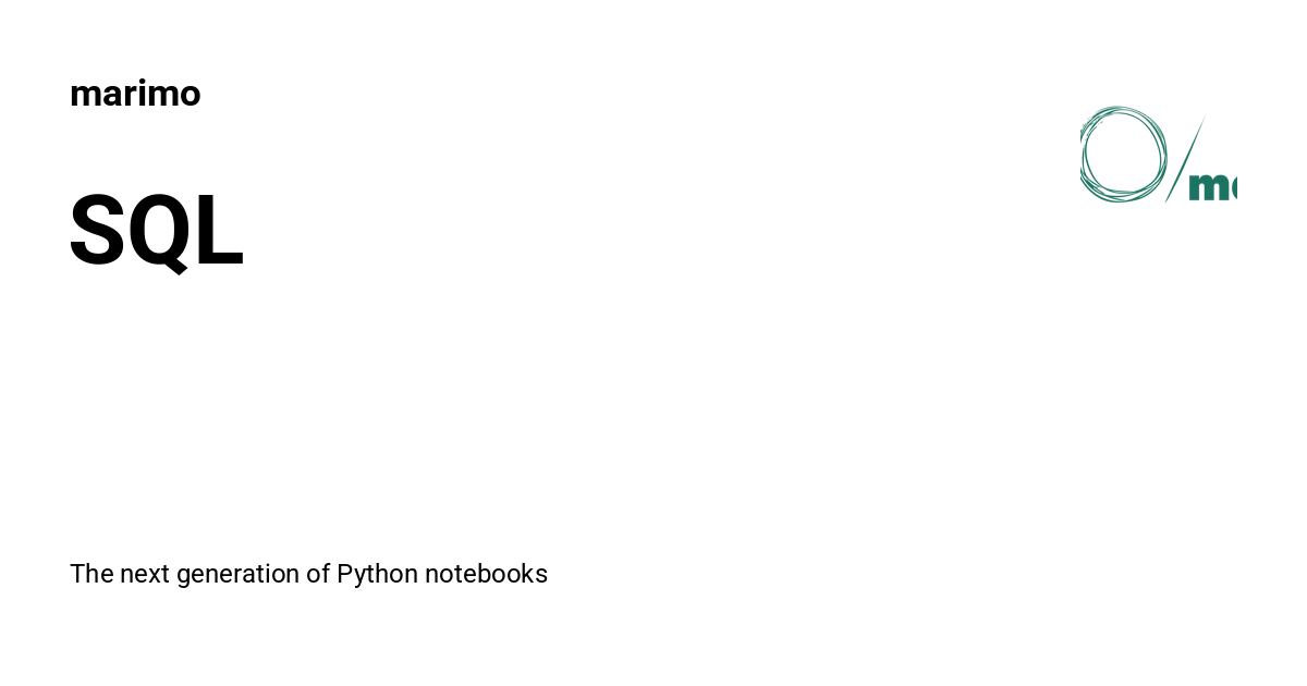 SQL - marimo